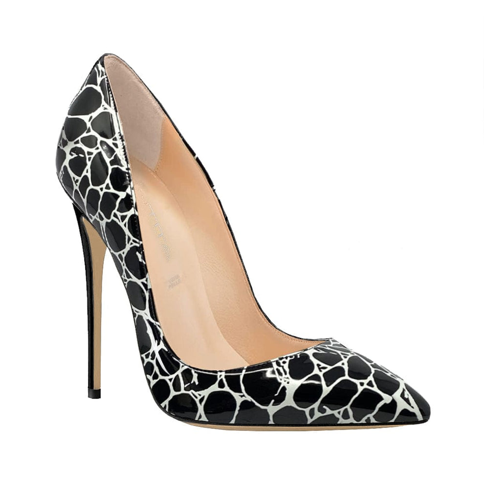 Pumps Deva black / white patent Woman